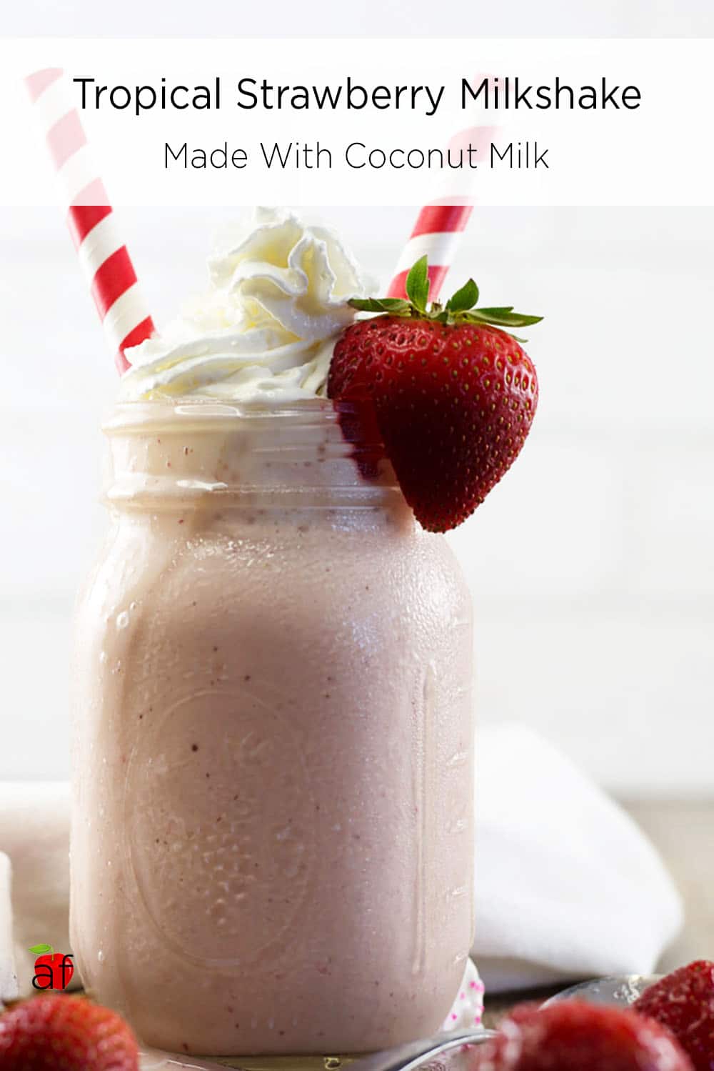 Tropical Strawberry Milkshake - Artzy Foodie